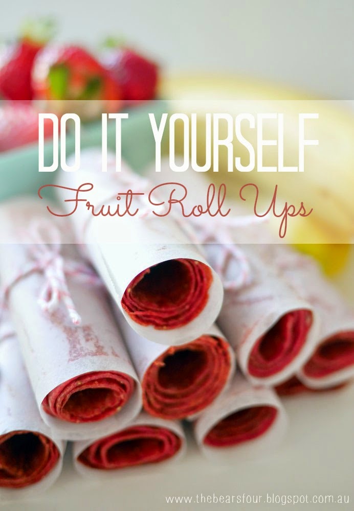 The Bears Four: School Snacks: DIY Fruit Roll Ups