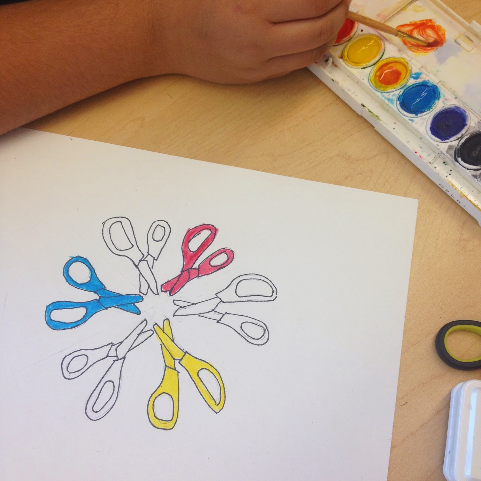 come to the Art side: Monday Mayhem: Radial Symmetry Color Wheel!