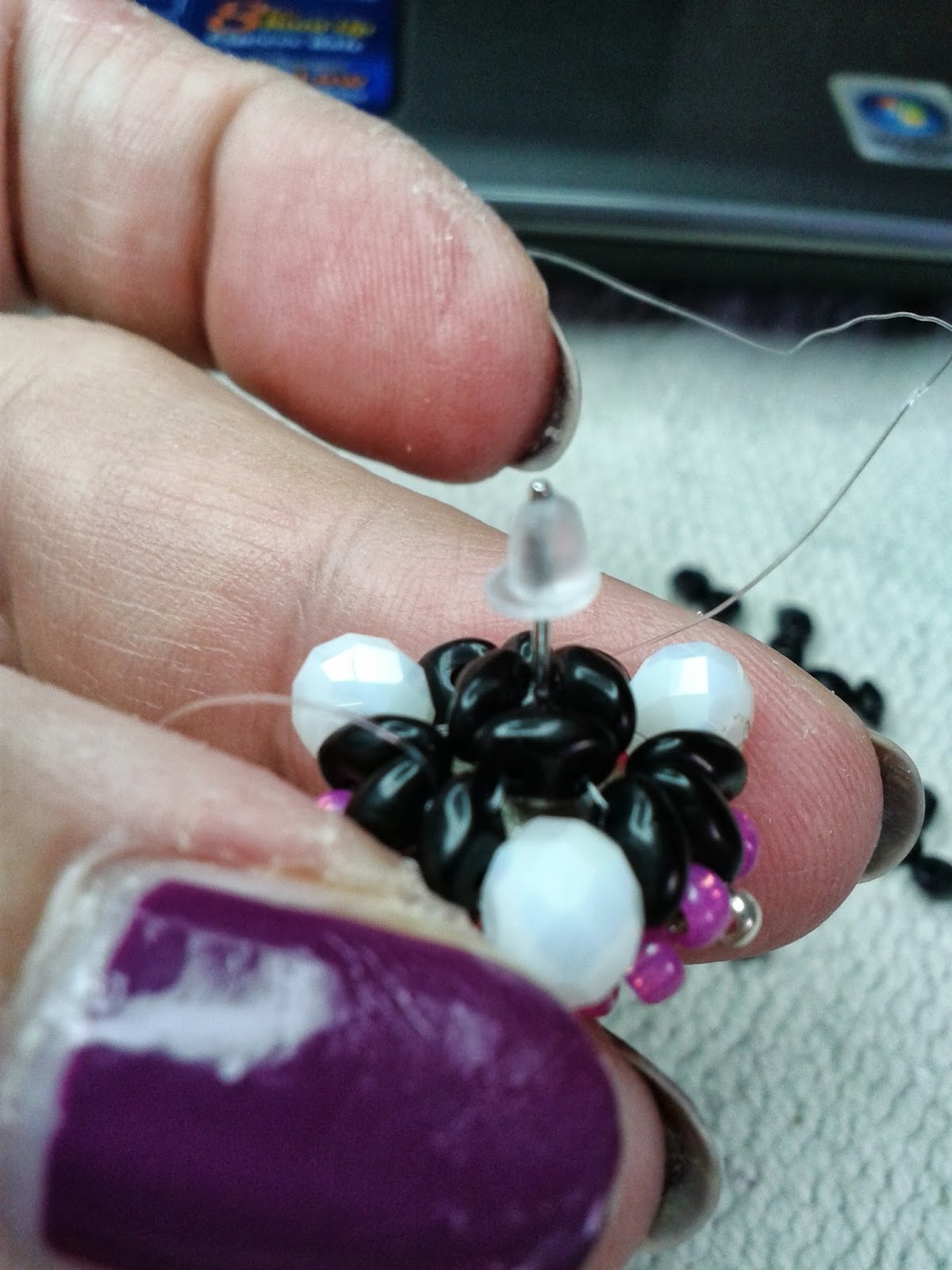 Perlinando ...: TUTORIAL: orecchini a lobo " MANDALA TRIANGLE"