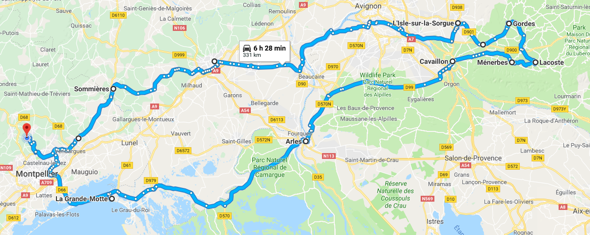 St Bloggie de Riviere: Motorbiking to Gordes