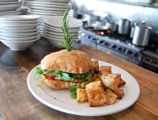 ROSTI TUSCAN KITCHEN: Rosti Cheese Burger with Oven Roasted Potatoes