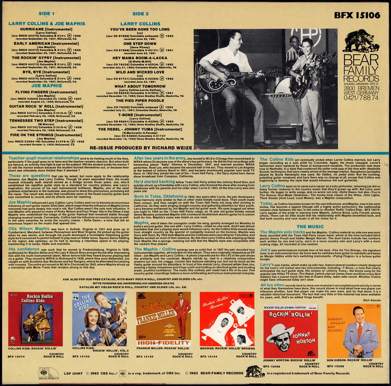 ENTRE MUSICA: LARRY COLLINS & JOE MAPHIS - Rockin' Rollin' (1983)