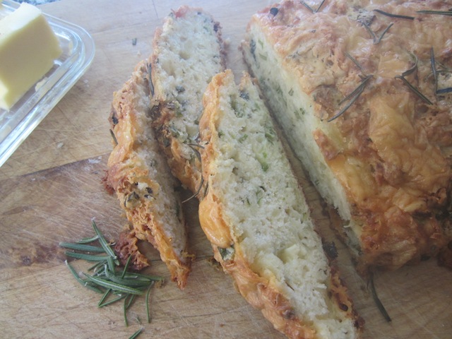 Food Lust People Love: Spring Onion Rosemary Cheese Quick Bread