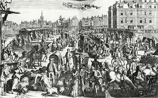 "Le Pont Neuf" The oldest standing bridge across the river Seine in Paris.