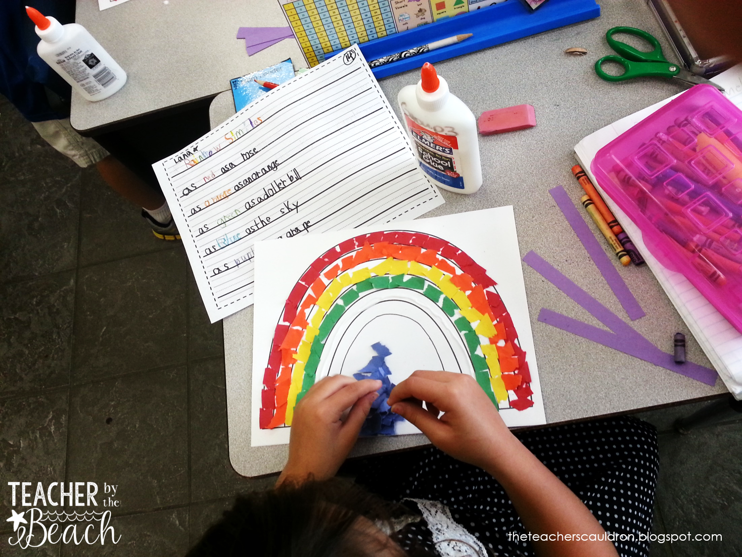 Rainbow Similes {Freebie} - Teacher by the Beach