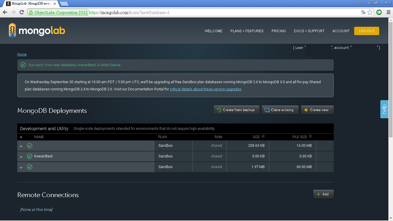 好癢的學習筆記: [Node.js]mongolab & mongodb 初探