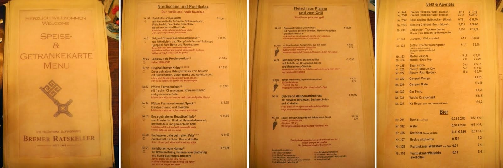 Bremer Ratskeller, Bremen : Eating Without Moving