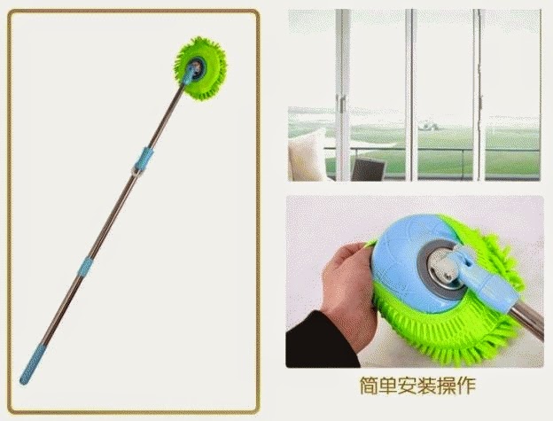 Kain Pel Lantai Isi Ulang Bahan Microfiber (Bentuk Bulat)