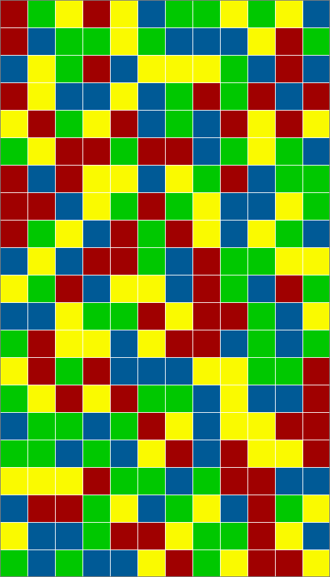 Codiary: Rectangle Free Grid Coloring - 21x12 and 18x18 Grid With Four ...