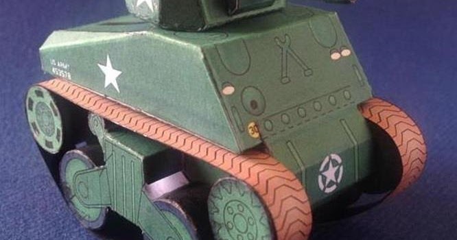 PAPERMAU: WW2`s Tank Sherman Paper Model In SD Style - by Vladcorail