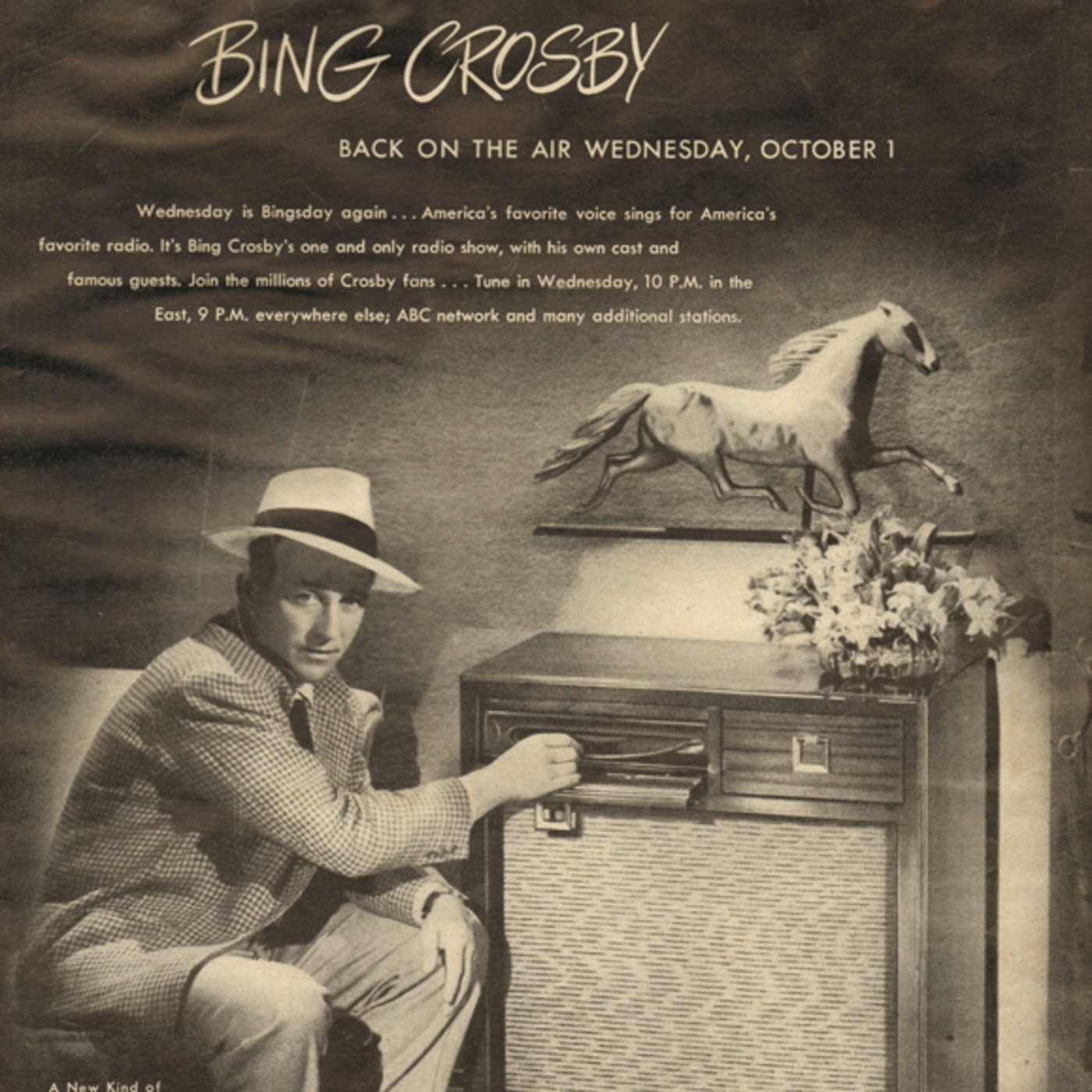 Vintage Ad: Bing Crosby Radio Show!