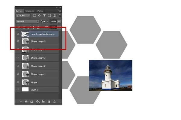 PhotoEffect: Create a 3D Hexagons Photo Collage in Photoshop