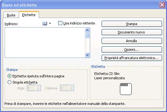 Appunti per il Gruppo Computer: Creazione di Etichette con Word