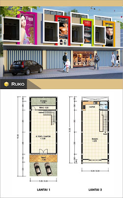RUKO DIJUAL DI BANDUNG TIMUR, HARGA TERMURAH UNTUNG BERLIMPAH: Denah Ruko