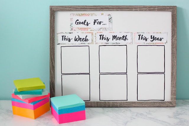 borrowed heaven: DIY Post-it Note Goal Board