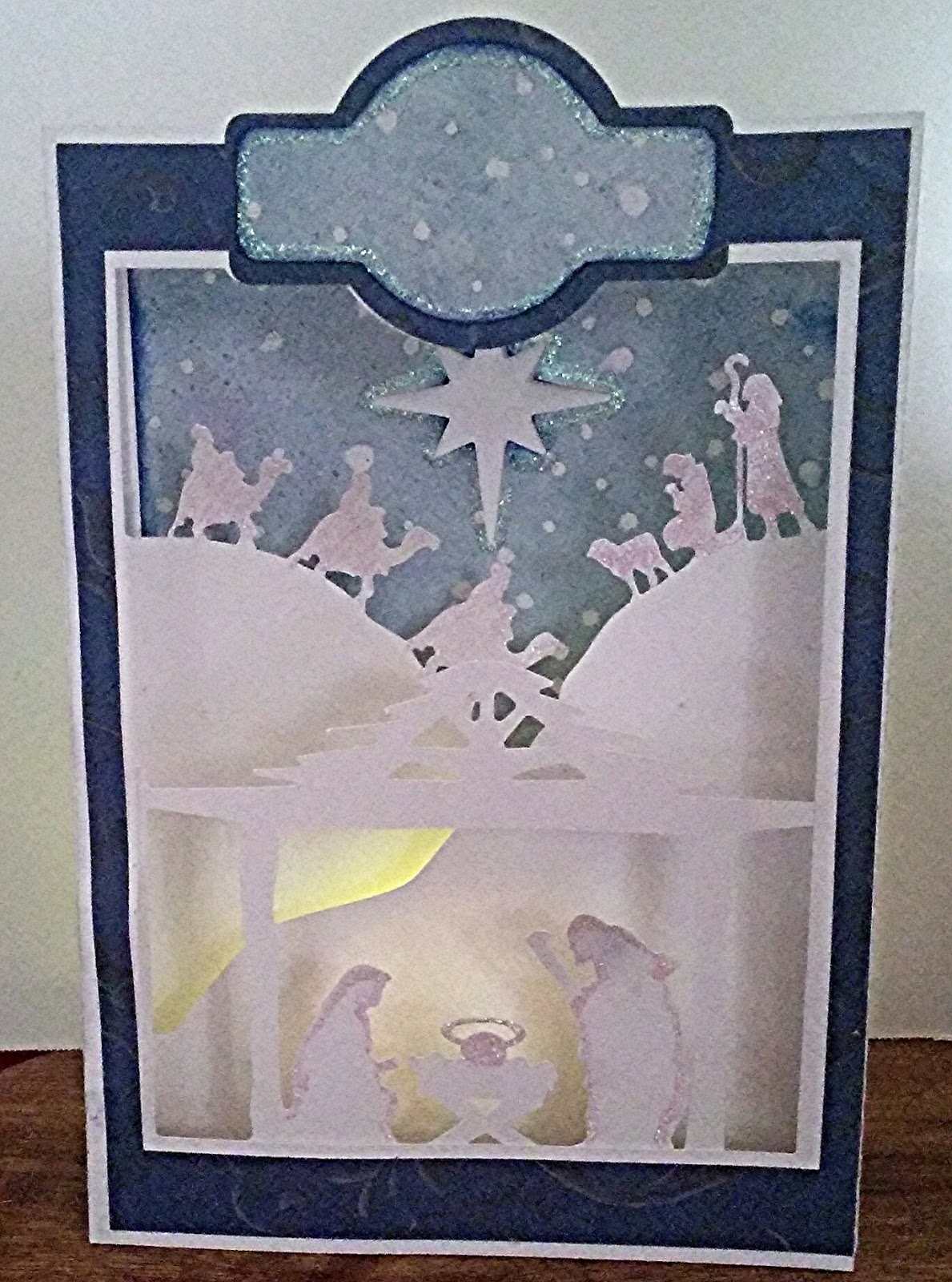 Donette Scraps: Nativity Scenescape box card from Dreaming Tree