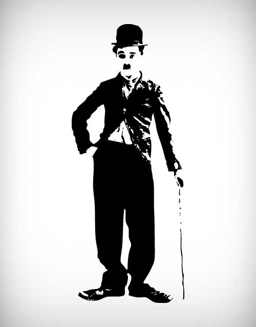 charlie chaplin vector 4 | designway4u