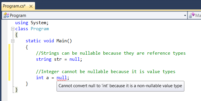 Nullable Types in C#