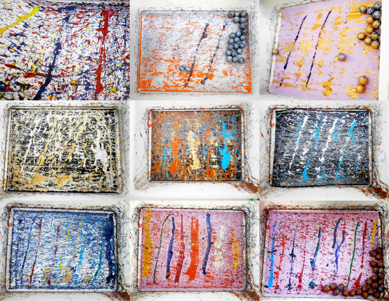 STUDIO PAPERMINTIES: Painting with Marbles