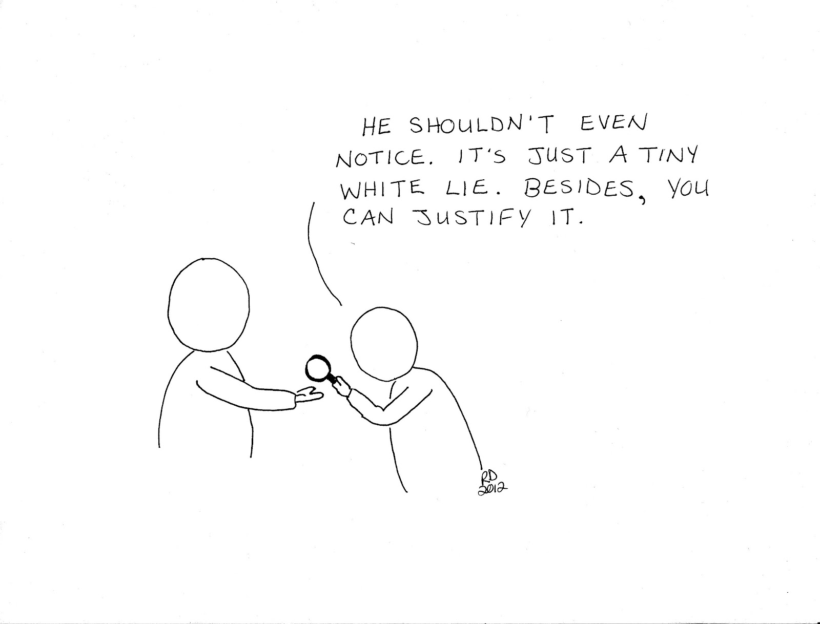 Sermon Picture Illustrations: That little white lie