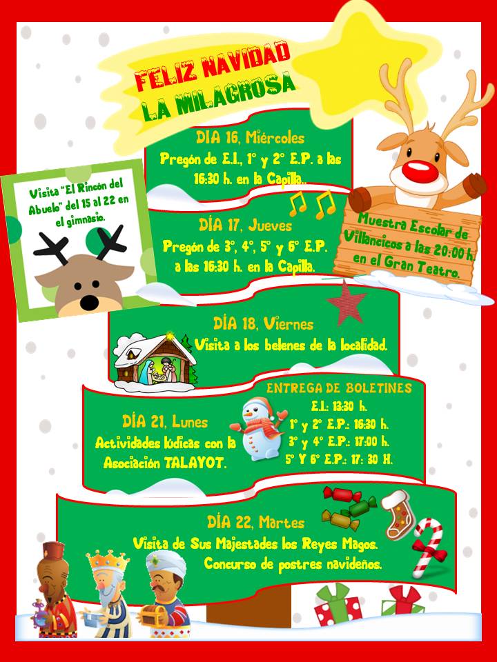 COLEGIO LA MILAGROSA: Actividades mes de diciembre.