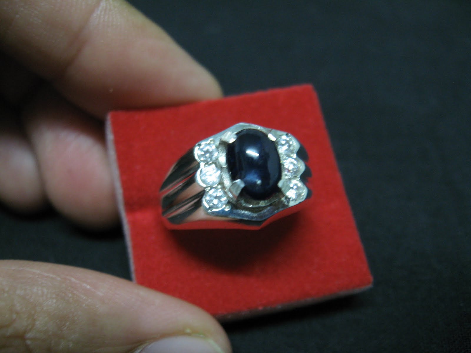 BATU PERMATA SYURGA: Cincin Batu Permata Nilam Biru ( SOLD ) Kod CN01