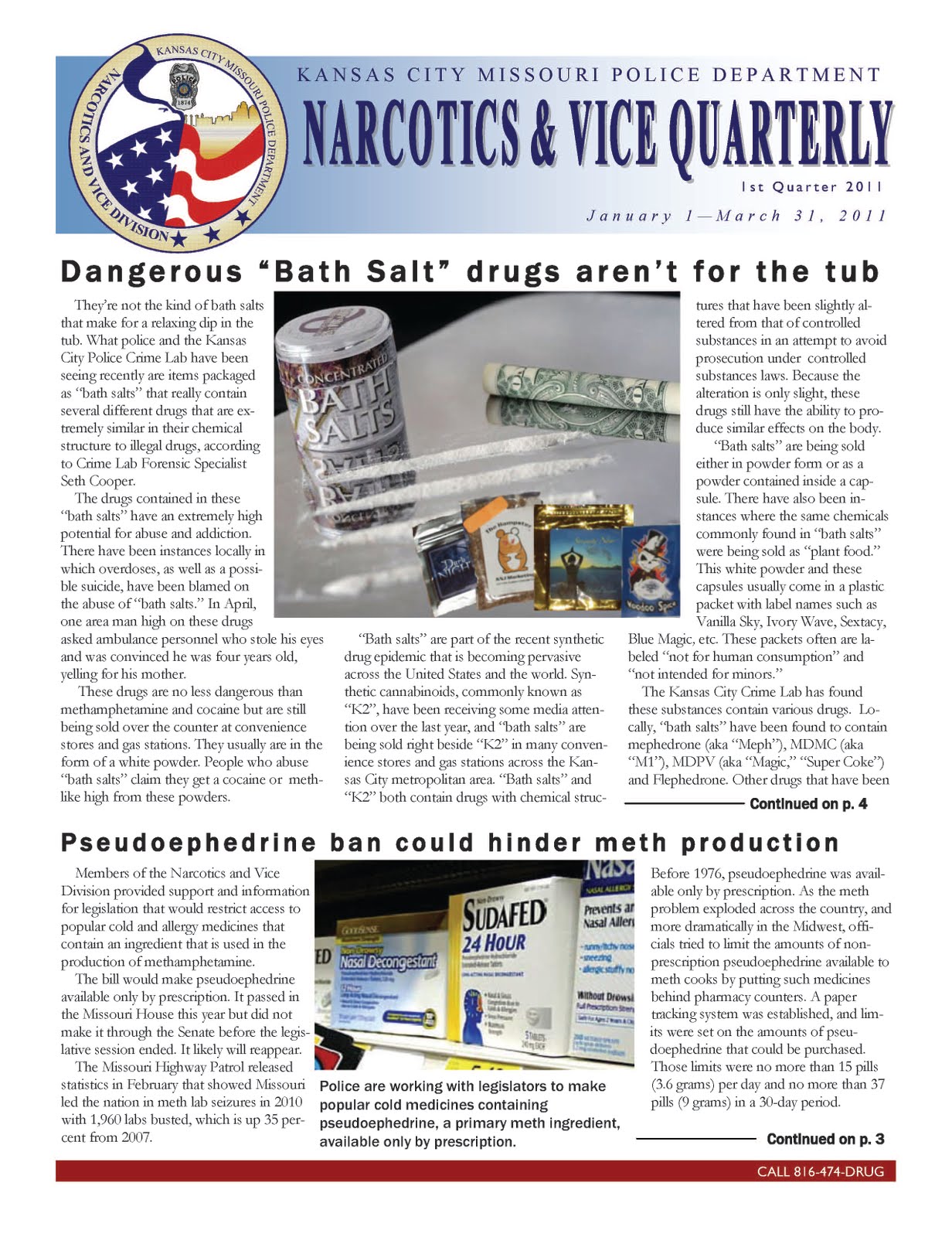 KCPD Chief: Narcotics and Vice Quarterly features important information ...