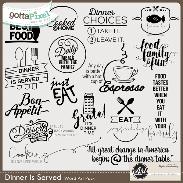 Dinner Word Art