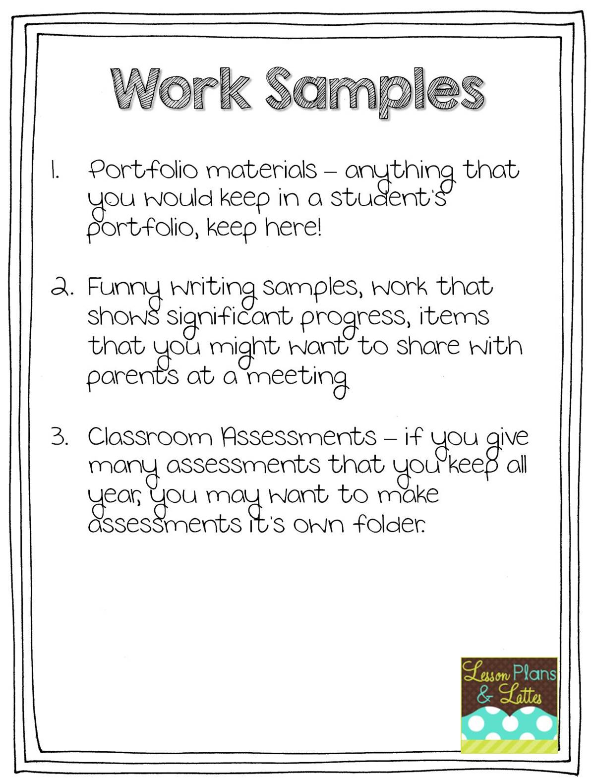 Organizing Student Files | Lesson Plans & Lattes