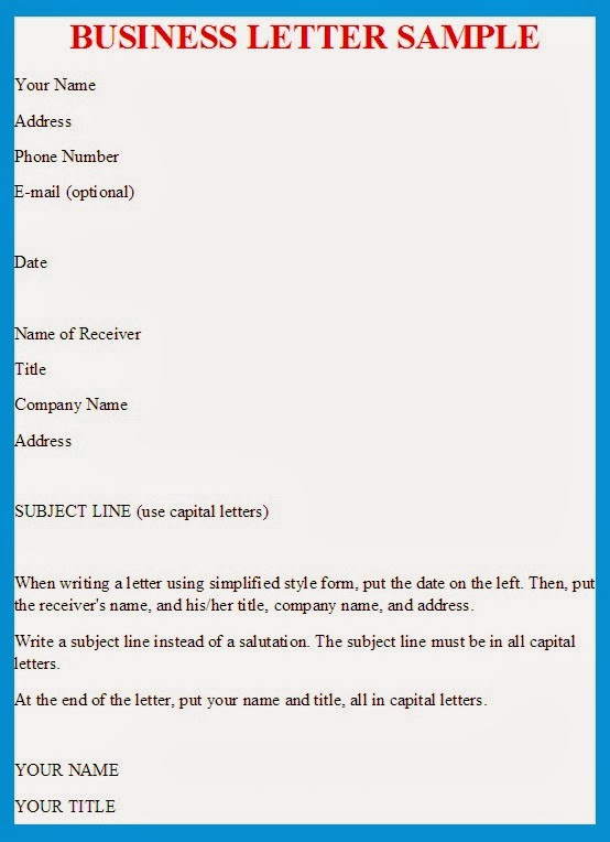 Business Letter: Business Letter Sample