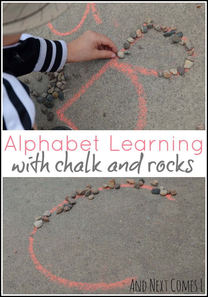 Alphabet Learning with Chalk & Rocks | And Next Comes L - Hyperlexia ...