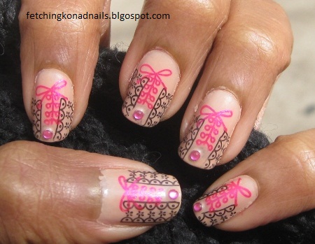 Corset Nails | Fetching Konad Nails