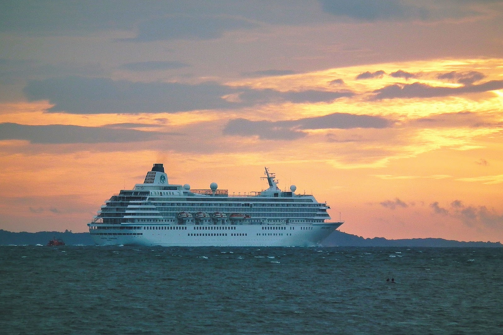 The Things I Enjoy: The Crystal Symphony in Øresund just before sunset