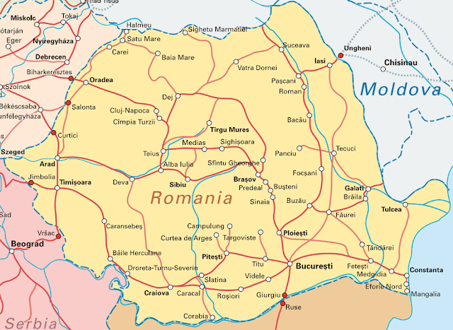 Rumunija - geografinių žemėlapių Rumunija - Geografia Total™