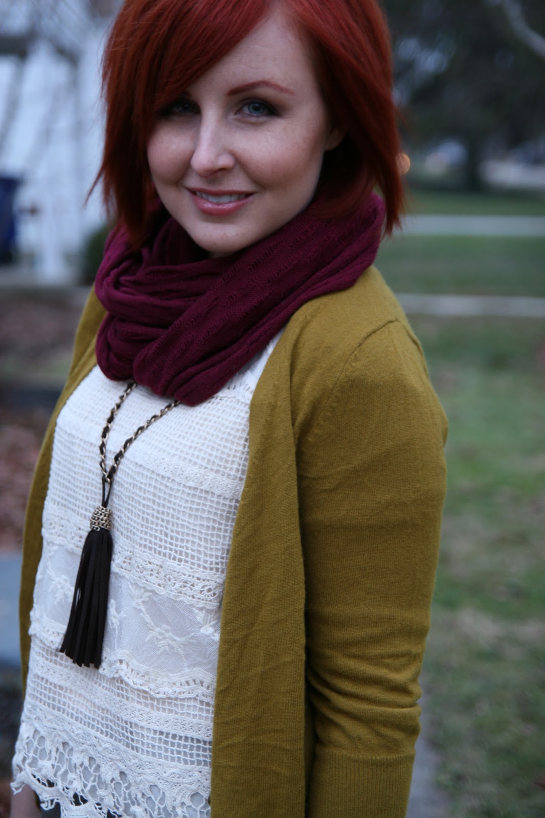 Thrift and Shout: Cute Outfit of the Day: Lace and Tweed