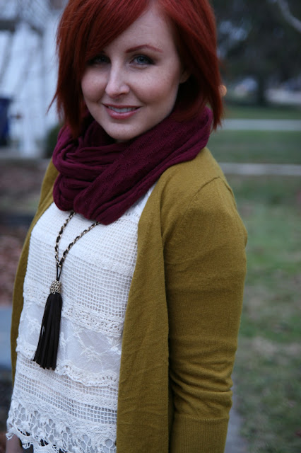 Thrift and Shout: Cute Outfit of the Day: Lace and Tweed