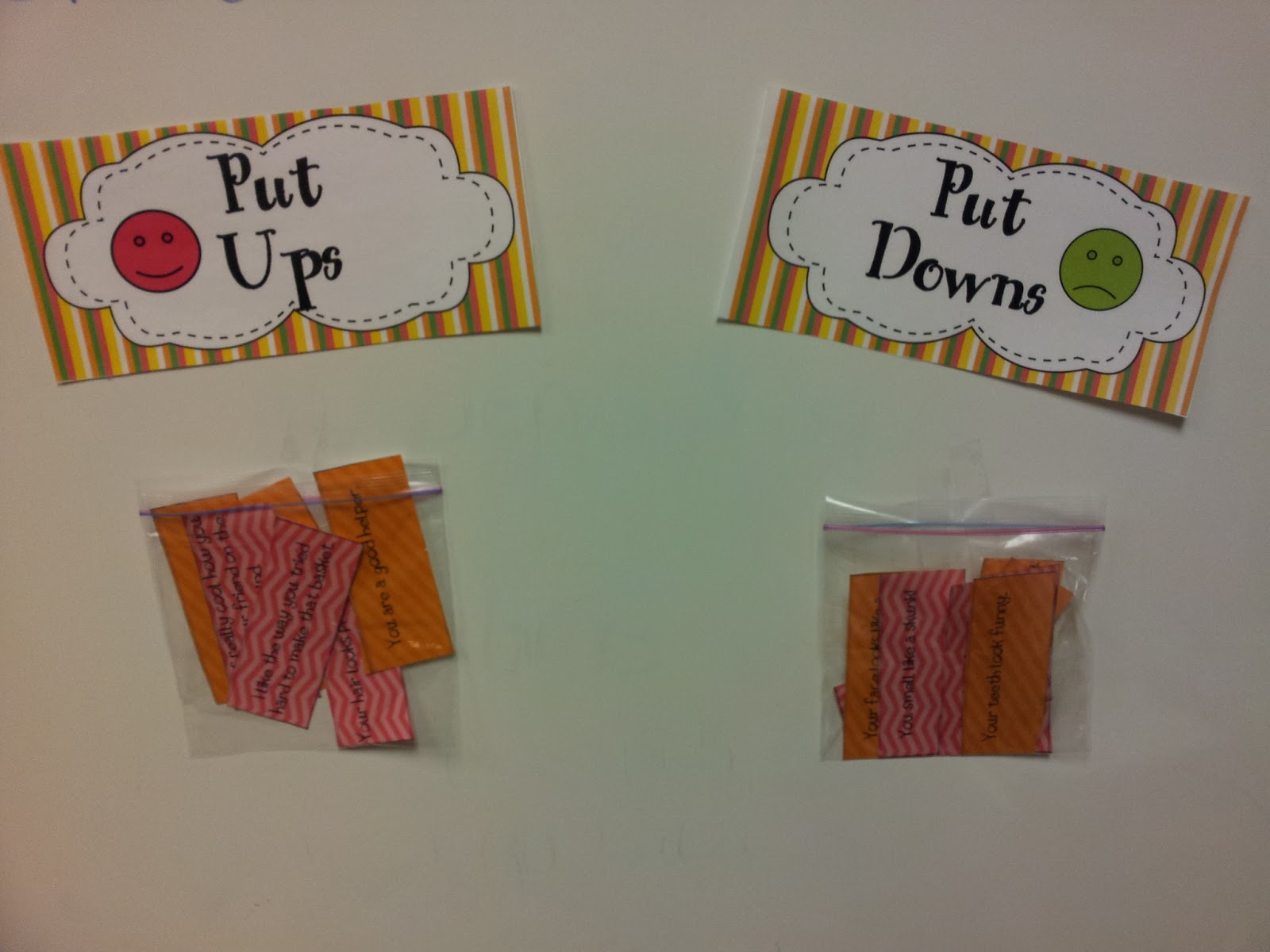 Counseling and Confetti: Put Ups and Put Downs Freebie!!!