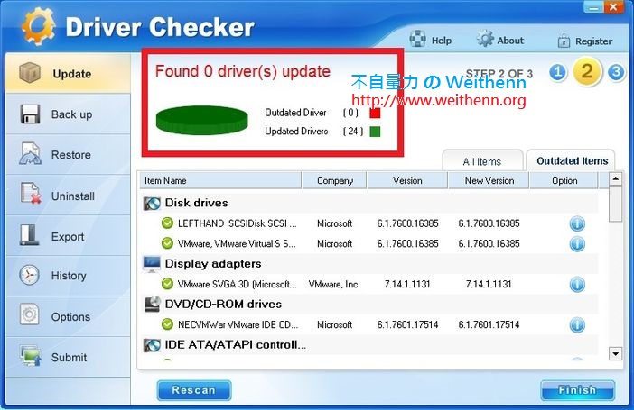Driver Checker – 驅動程式怎麼備份？ 有它在一鍵搞定!! ~ 不自量力 の Weithenn