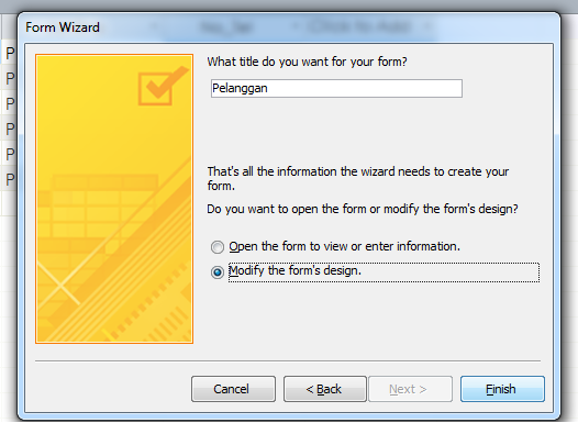 TUTORIAL MENGGUNAKAN COMBO BOX DI FORM WIZARD