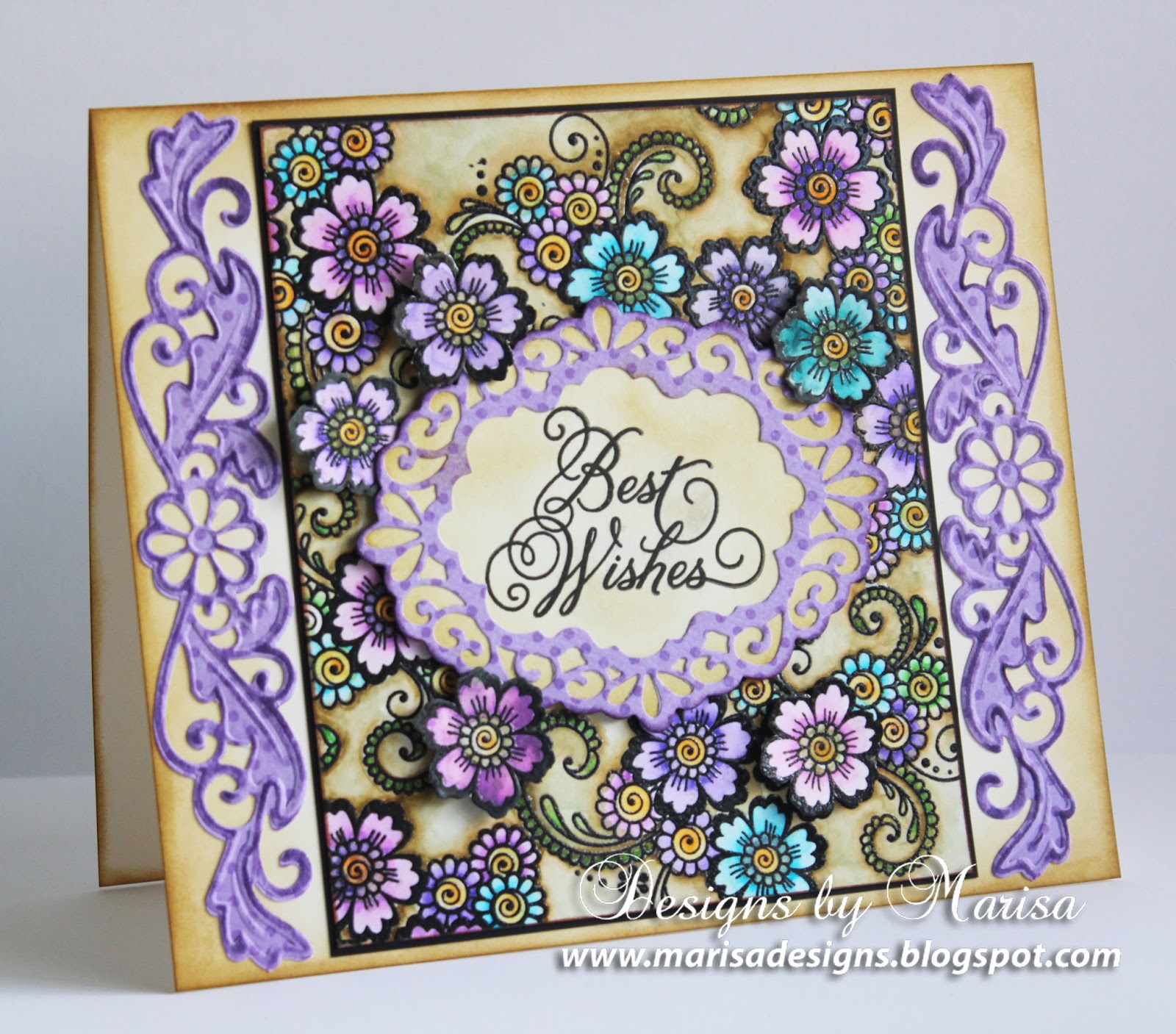 Designs by Marisa: JustRite Papercraft - Pinwheel Daisies