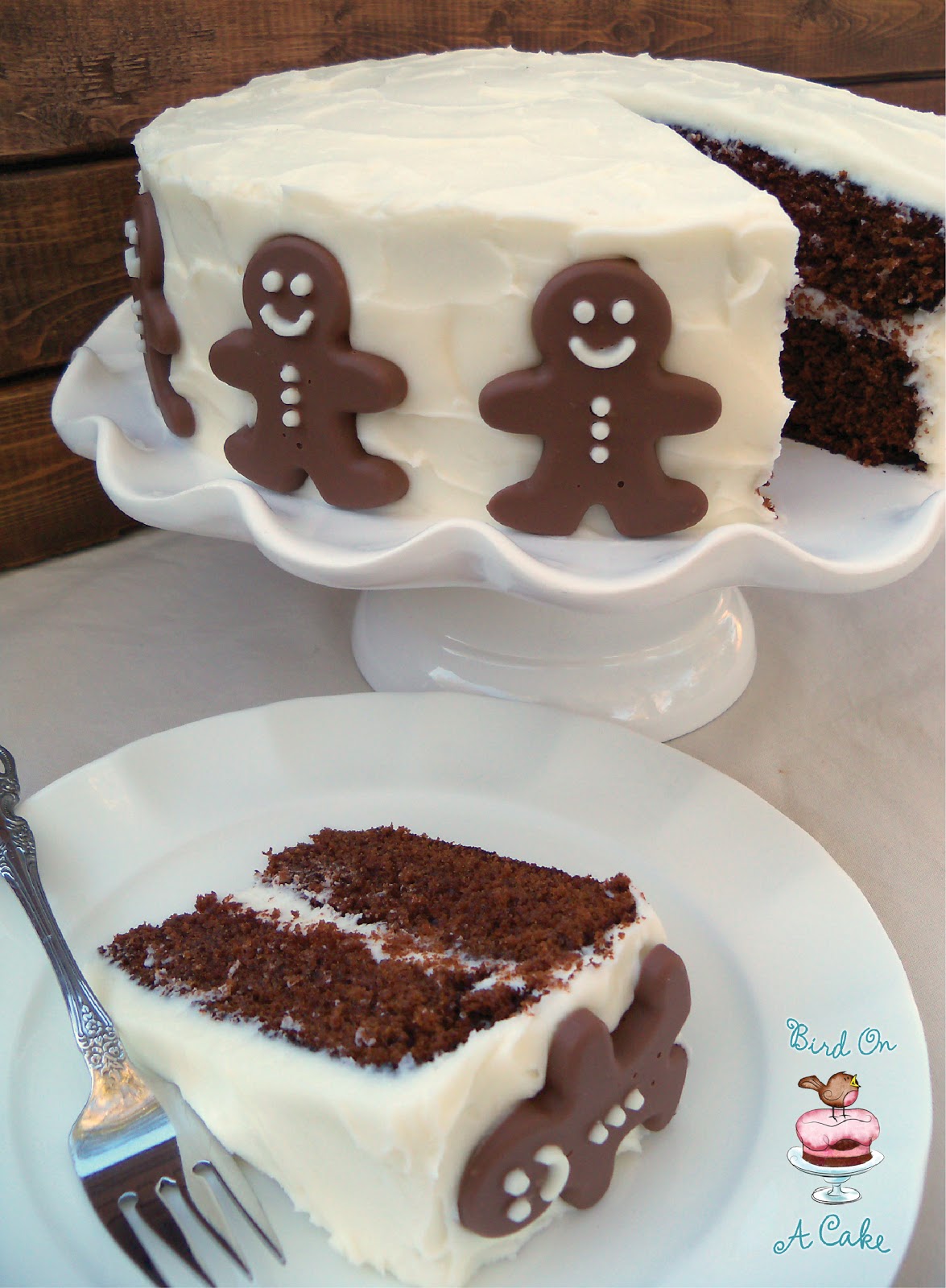 Bird On A Cake: Chocolate Gingerbread Men Cake