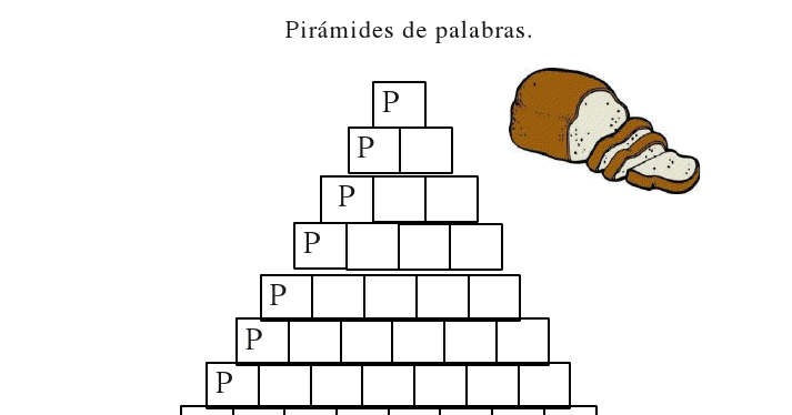 Modelos didácticos para primaria: Vocabulario en pirámide de palabras.