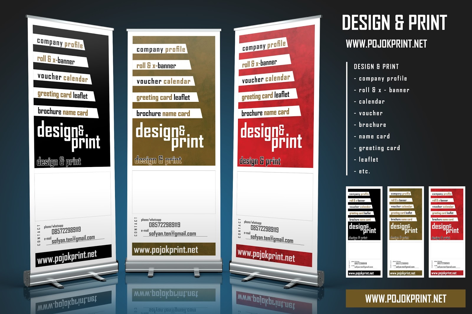 Desain Roll Banner - Percetakan Murah Bandung