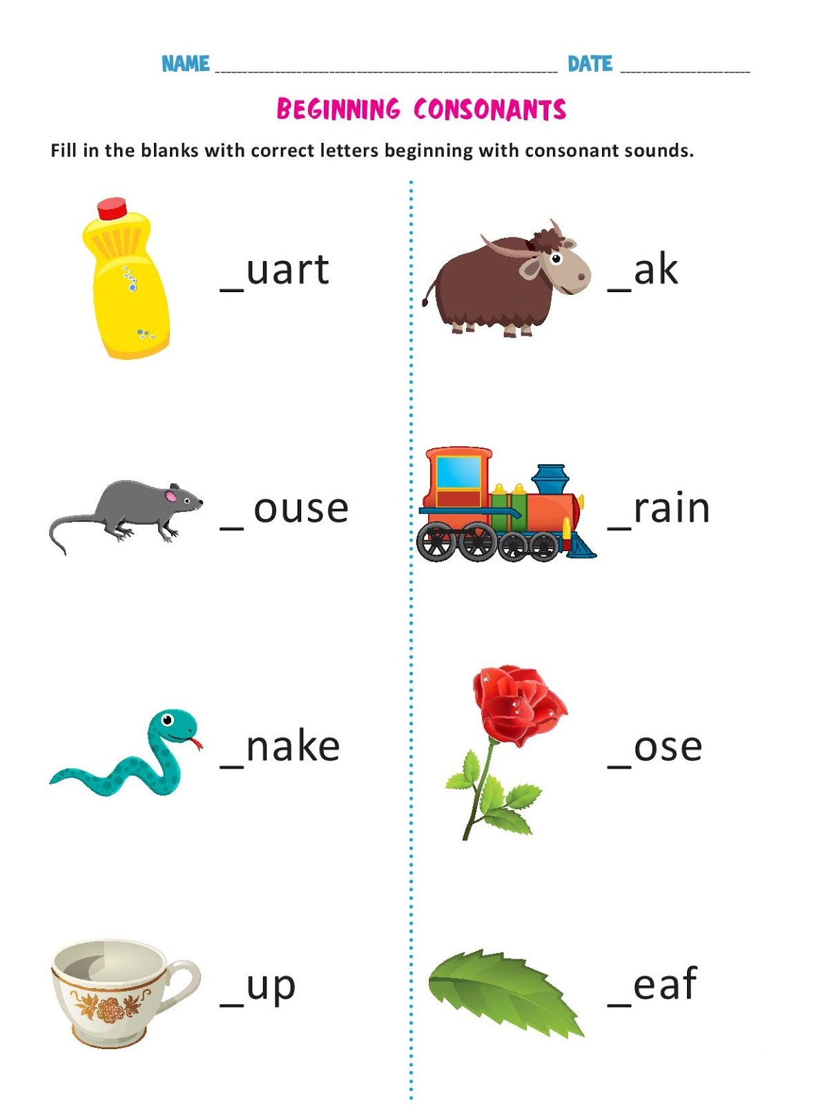 Beginning Consonants Worksheets (Ready to Use) - DepedClick