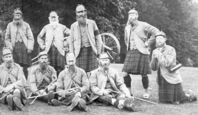 Tour Scotland: Old Photograph Gamekeepers Blair Atholl Perthshire Scotland