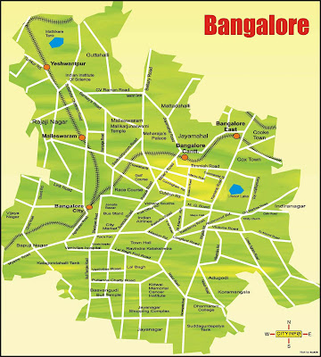 India In Maps: Bangalore City Map