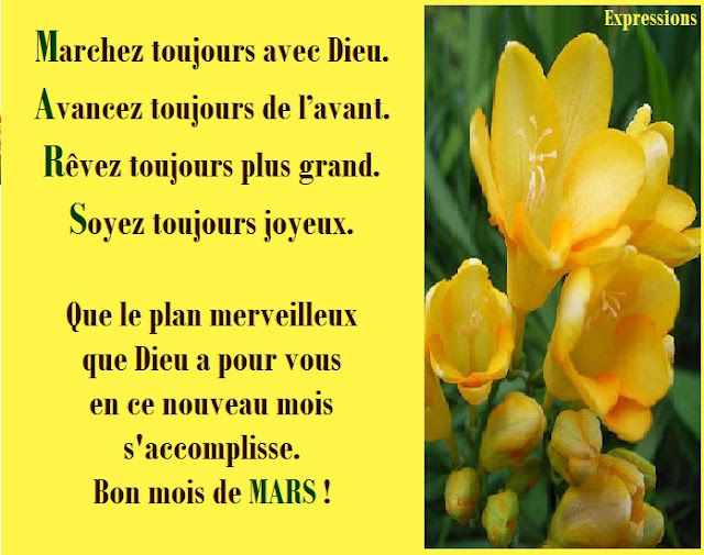 Expressions : Bon mois de MARS