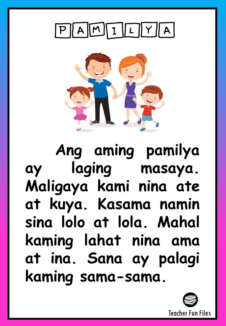 Teacher Fun Files: Tagalog Reading Passages 8