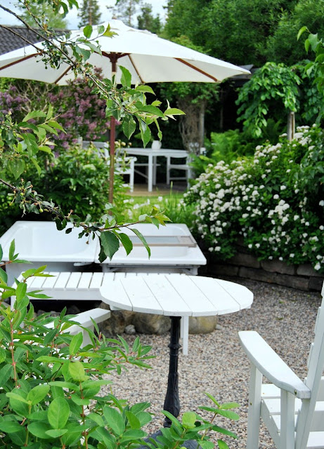 HANNAS: Badkar i trädgården ~ Utespa