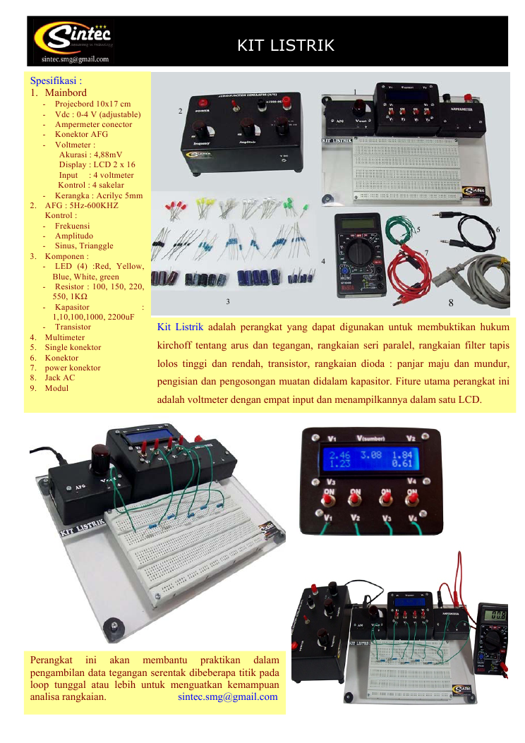 KIT LISTRIK ~ Pusat Pembelajaran Fisika Indonesia